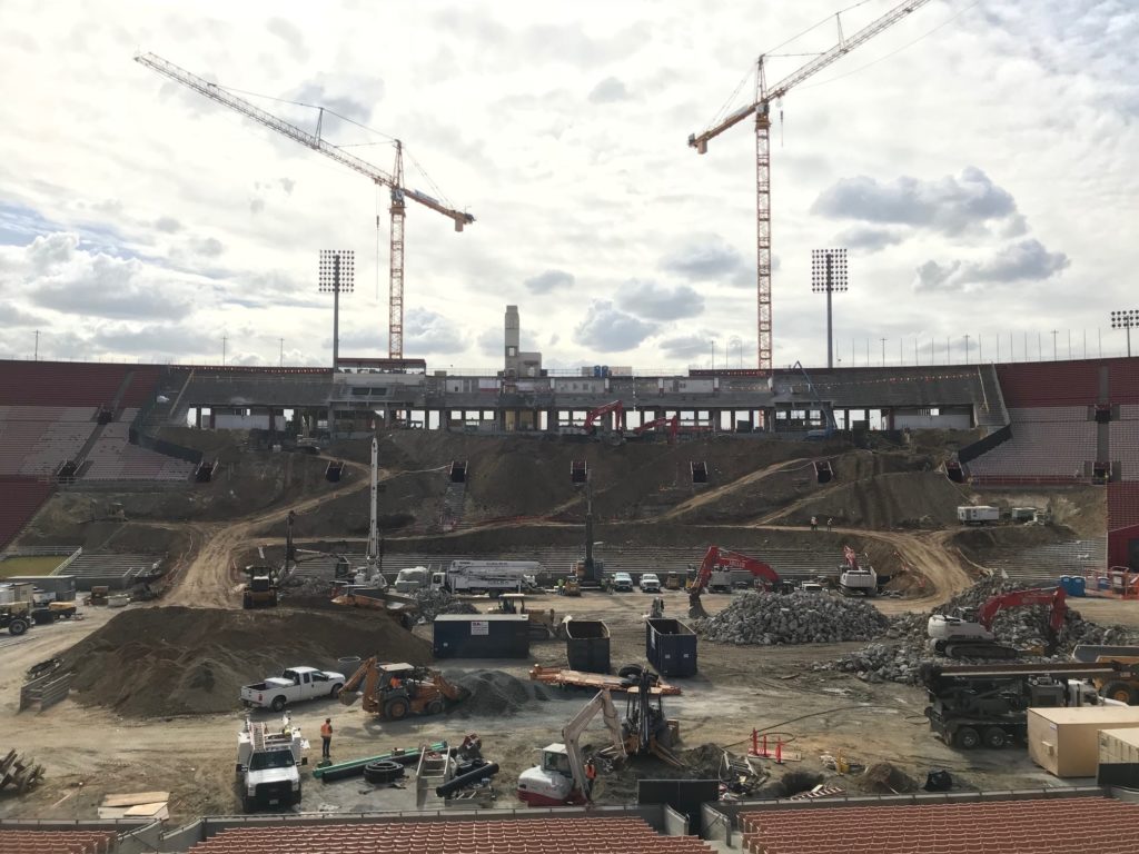 TOURING THE UNDER-RENOVATION COLISEUM - Los Angeles Coliseum