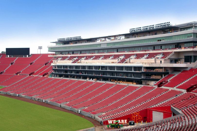 The field is in! - Los Angeles Coliseum