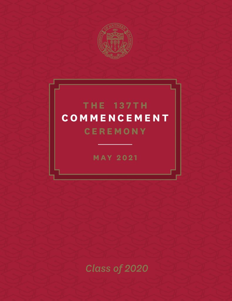 USC Commencement Program - Los Angeles Coliseum